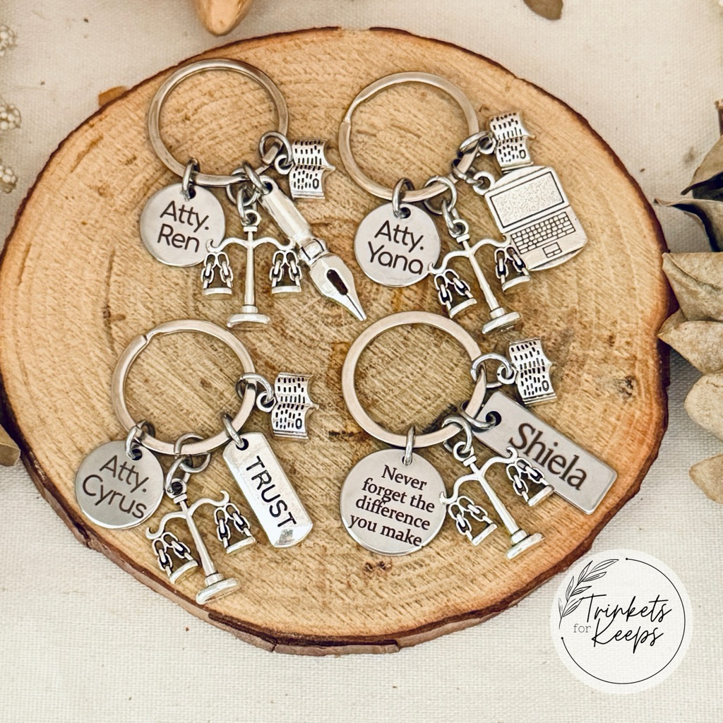 Lawyer Keychain • Justice Scale • Customized Personalized • Laser ...