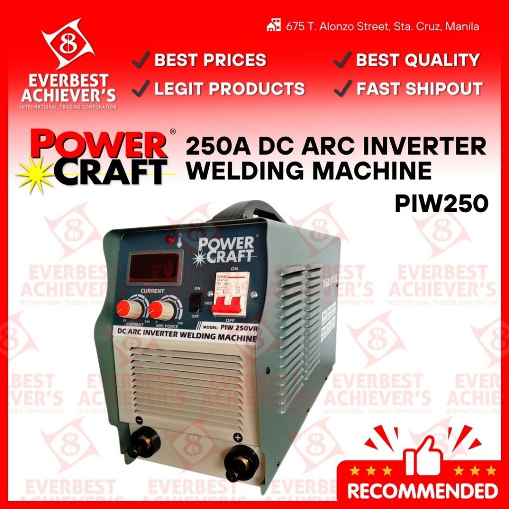 Powercraft DC ARC Inverter Welding Machine PIW 250 HEAVY DUTY | Shopee ...