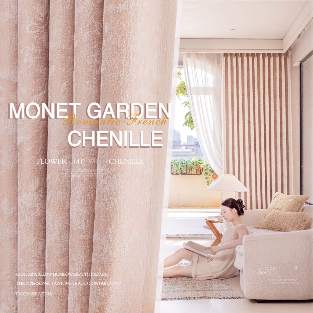 Monet Garden Aesthetic Blackout Curtain Sale for Window Bedroom Luxury ...