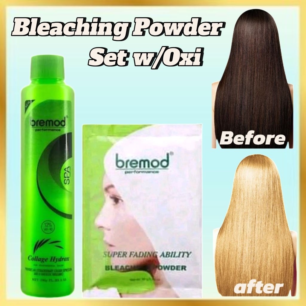 Bremod Bleaching powder 30g Set with Oxidizer 100ml | Shopee Philippines