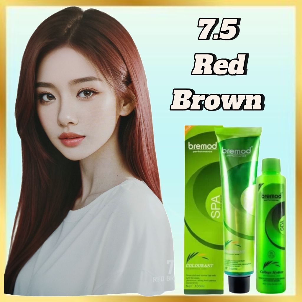 Red Brown 7.5 Bremod Permanent Hair Dye Set 100ml | Shopee Philippines