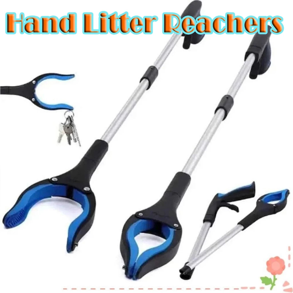 Hand Litter Reachers Foldable Garbage Pick Up Tool Grabber Reacher ...