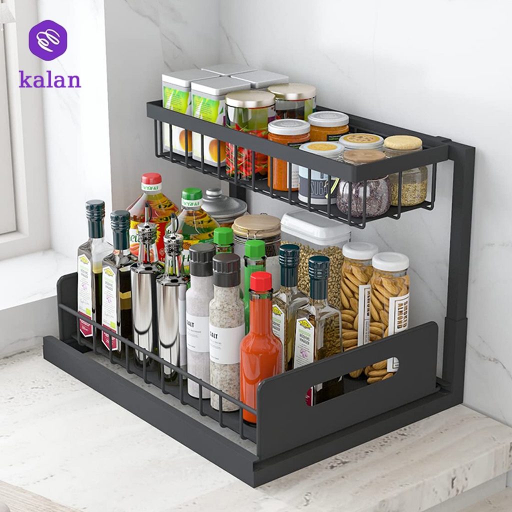 Kalan Kitchen Organizer condiment Spice Racks Antirust Condiment ...