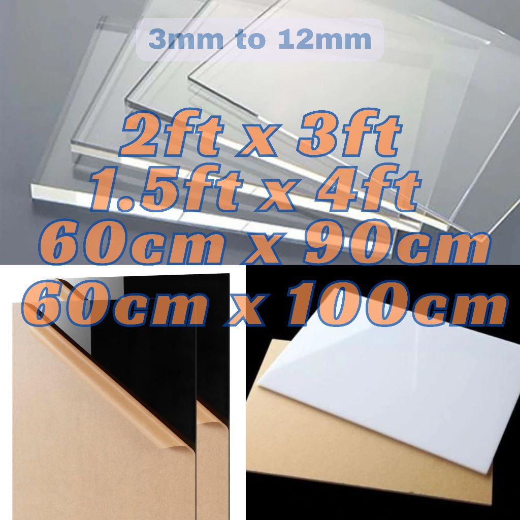 Clear Black White Diffuser Acrylic Sheet (2ftx3ft - 1.5ftx4ft ...