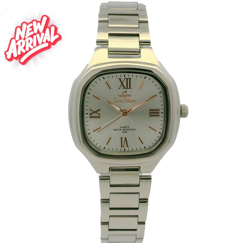 UniSilver TIME Women's Metal /Metallic Rosegold Dial Stainless Steel ...
