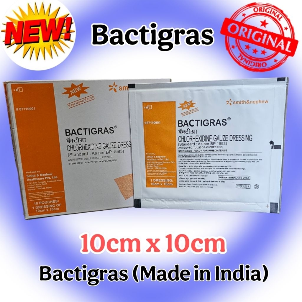 Bactigras Dressing (NEW) 10cm X 10cm ( 10pcs per Box) | Shopee Philippines