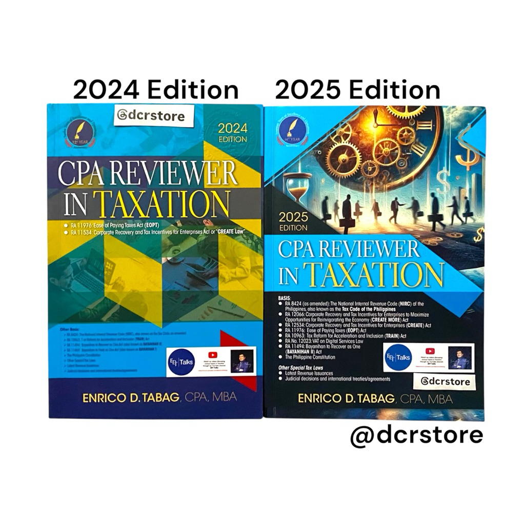 CPA Reviewer in Taxation by Enrico D. Tabag (Original) | Shopee Philippines