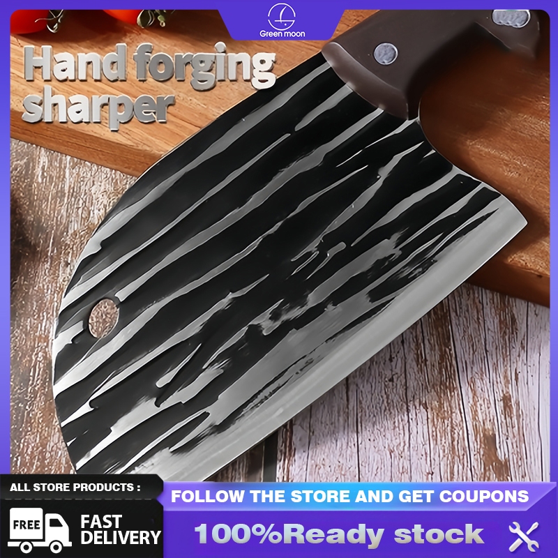 Green Moon Kitchen Knife Hammer Stainless Steel Chef's Chopper Cooking ...