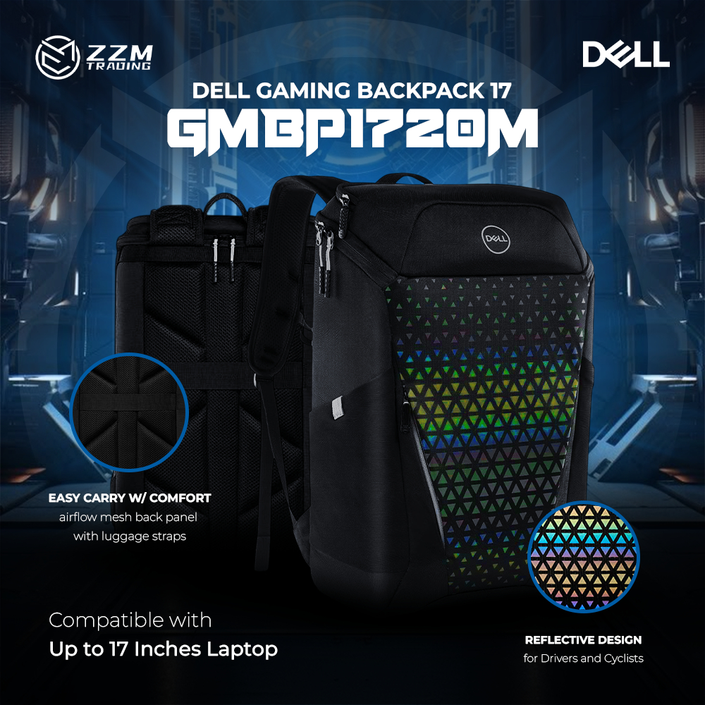 Dell GMBP1720M Travel Gaming Backpack - Up to 17" Laptop | Reflective ...