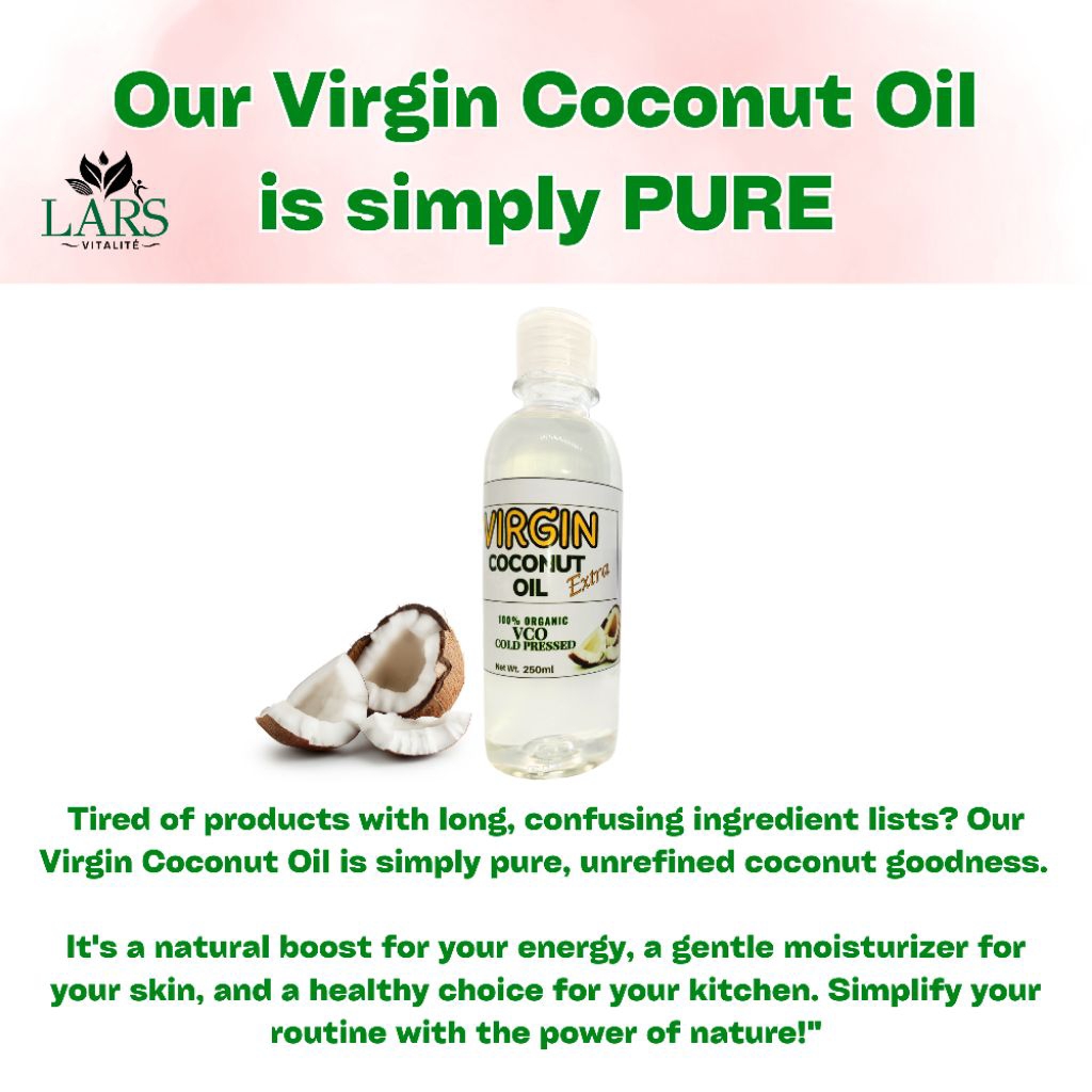 VIRGIN COCONUT OIL VCO (FOOD GRADE) 50ml & 100ml Available in Pet ...