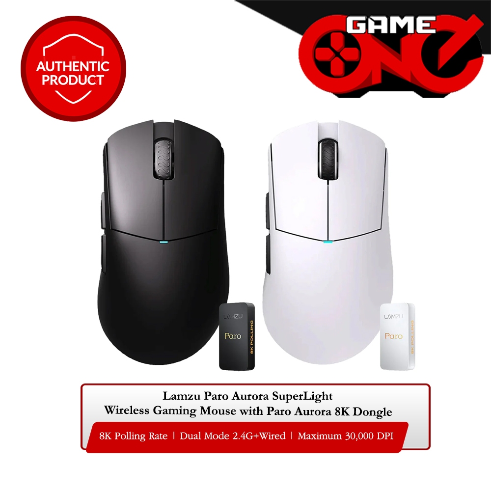 Lamzu Paro Aurora SuperLight Wireless Gaming Mouse + Paro Aurora 8K ...