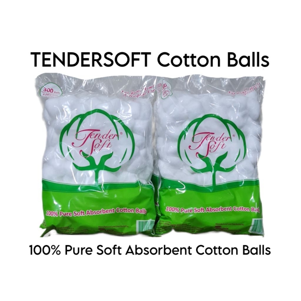 Cotton Balls (TENDERSOFT) ; 150 & 300 Cotton Balls (per pack) | Shopee ...