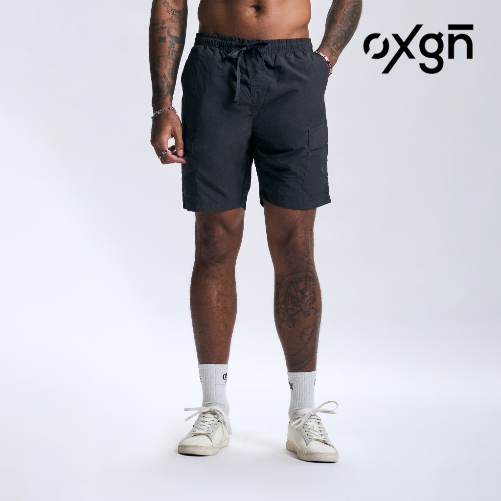 OXGN Pull-Up Shorts For Men (Dark Gray/Black/Khaki) | Shopee Philippines