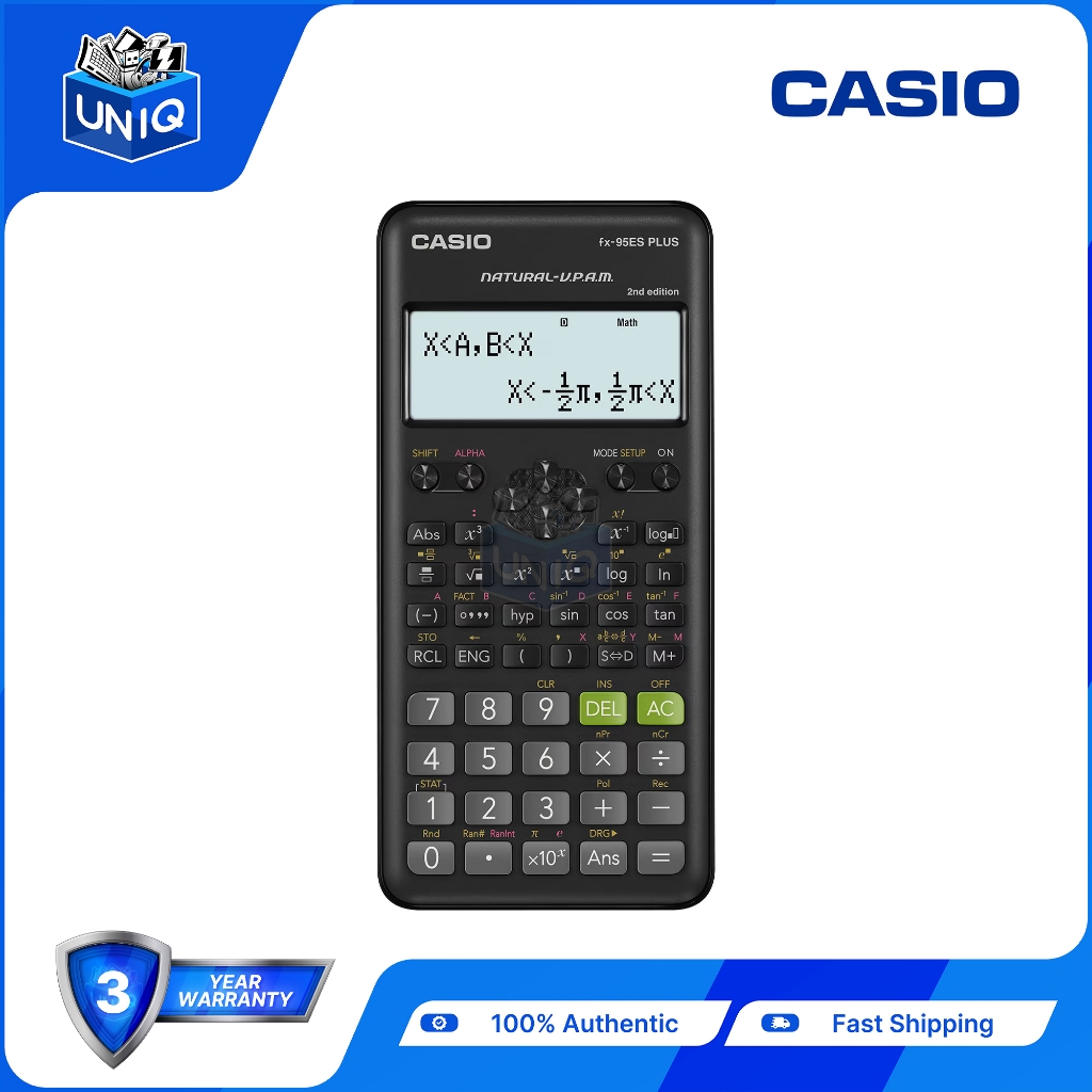 Casio Standard Scientific Calculator 10 + 2 digits, FX-95ESPLUS, Dot ...