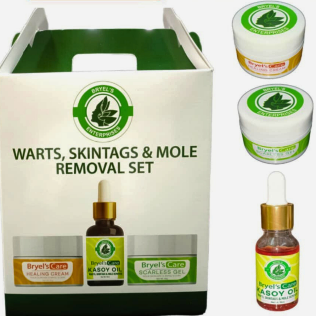 Bryels Warts Skintags & Mole Remover Set Kasoy Oil Healing Cream ...