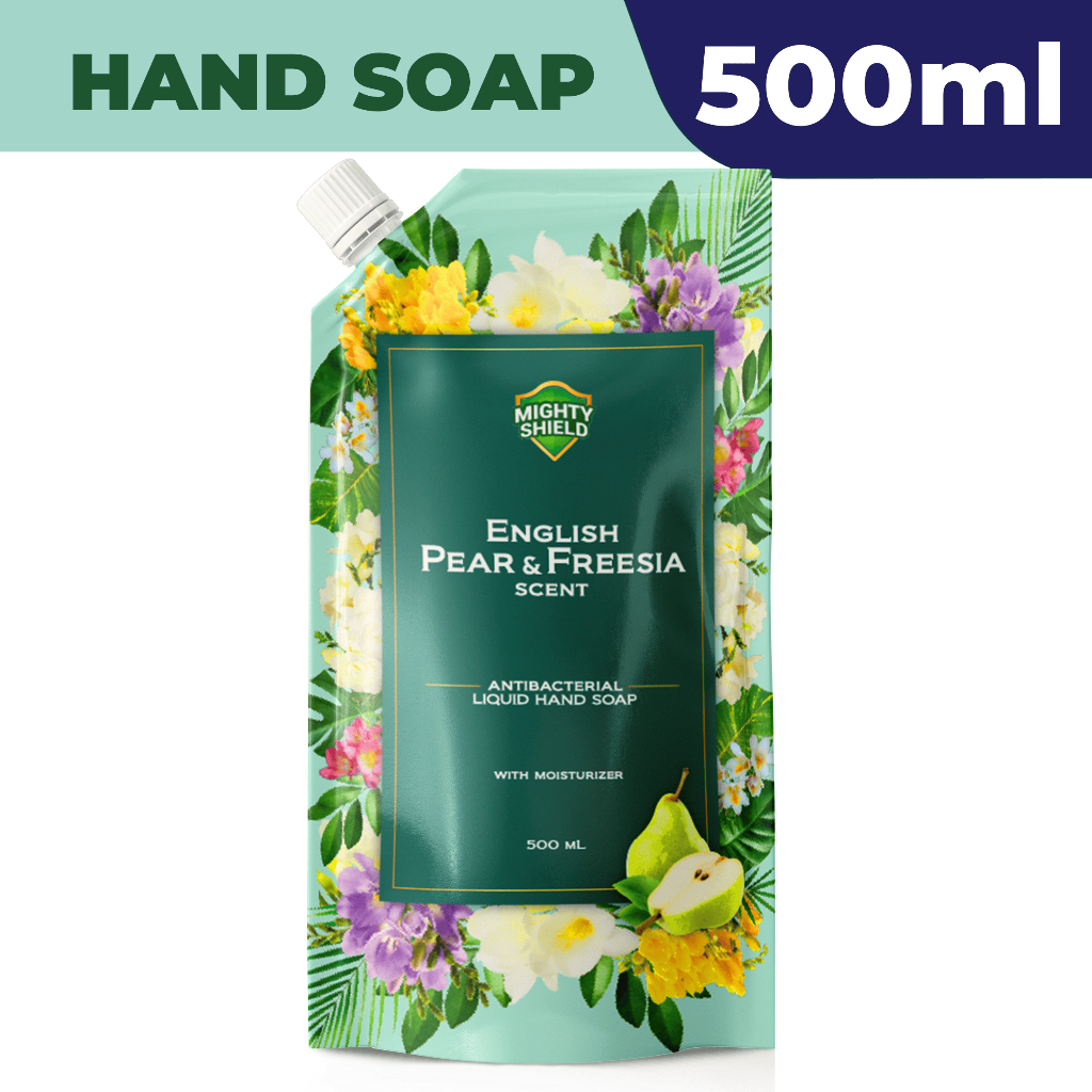 Mighty Shield Antibacterial Liquid Hand Soap - ENGLISH PEAR & FREESIA ...