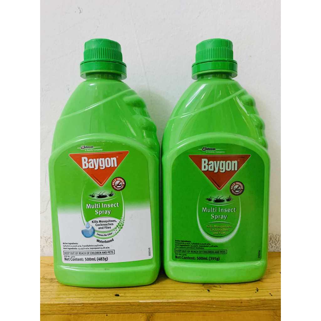 Baygon Insect Killer Spray 500ml/250ML (Non-Water-Based/ Water Based ...