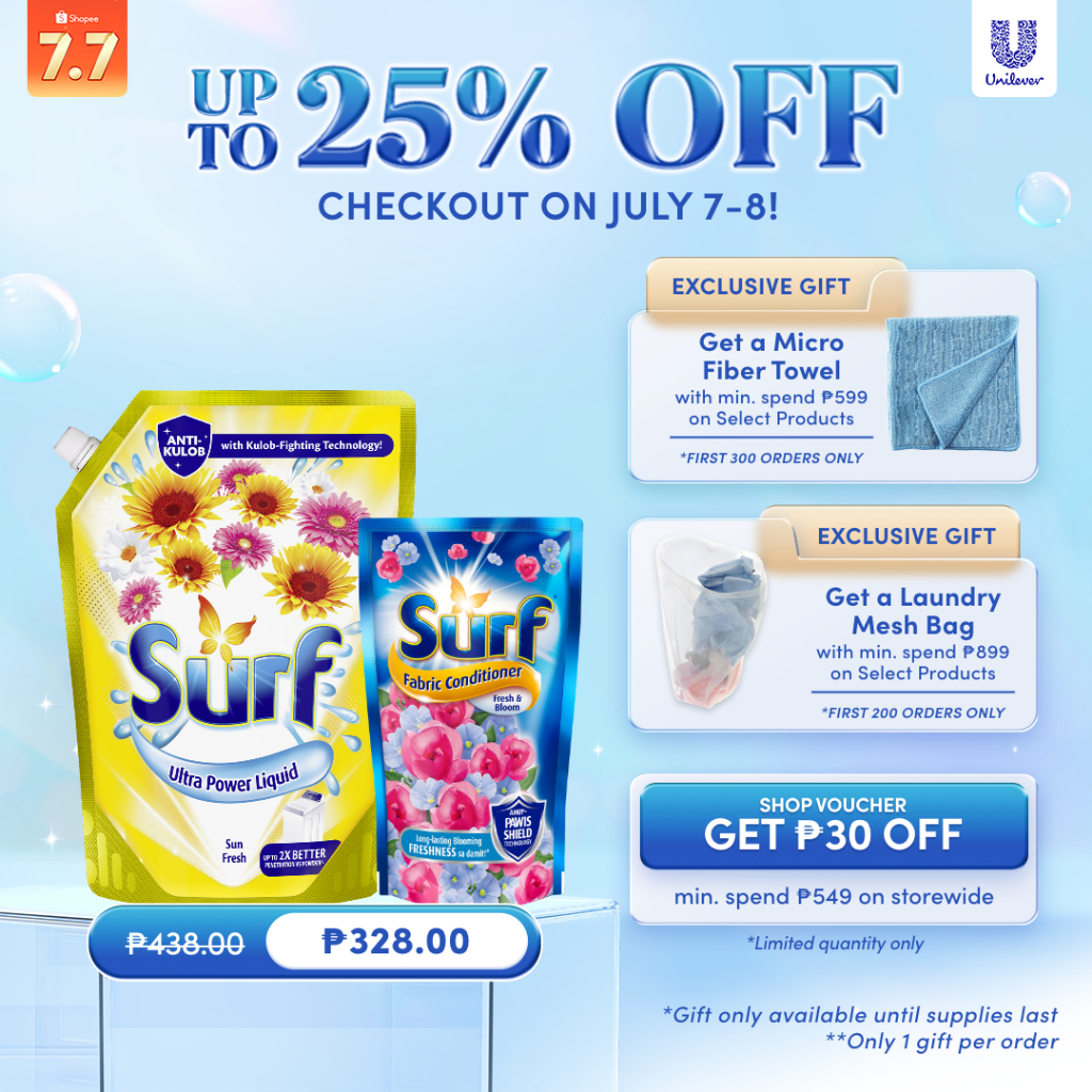Buy Surf Laundry Liquid Detergent Liquid Sun Fresh 2.5L, Get Free Surf ...