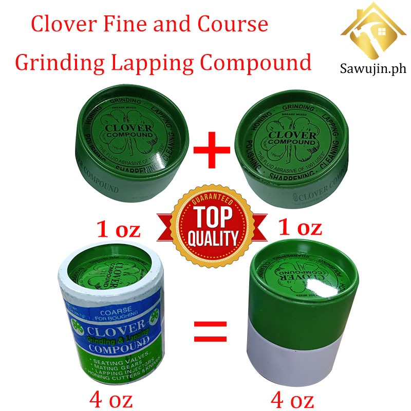 Clover Fine and Course Grinding Lapping Compound (1 pair) 4oz/2oz ...