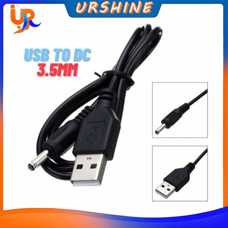 USB To 3.5mm x 1.35mm Plug Barrel Jack 5V DC Power Supply Cord Cable ...