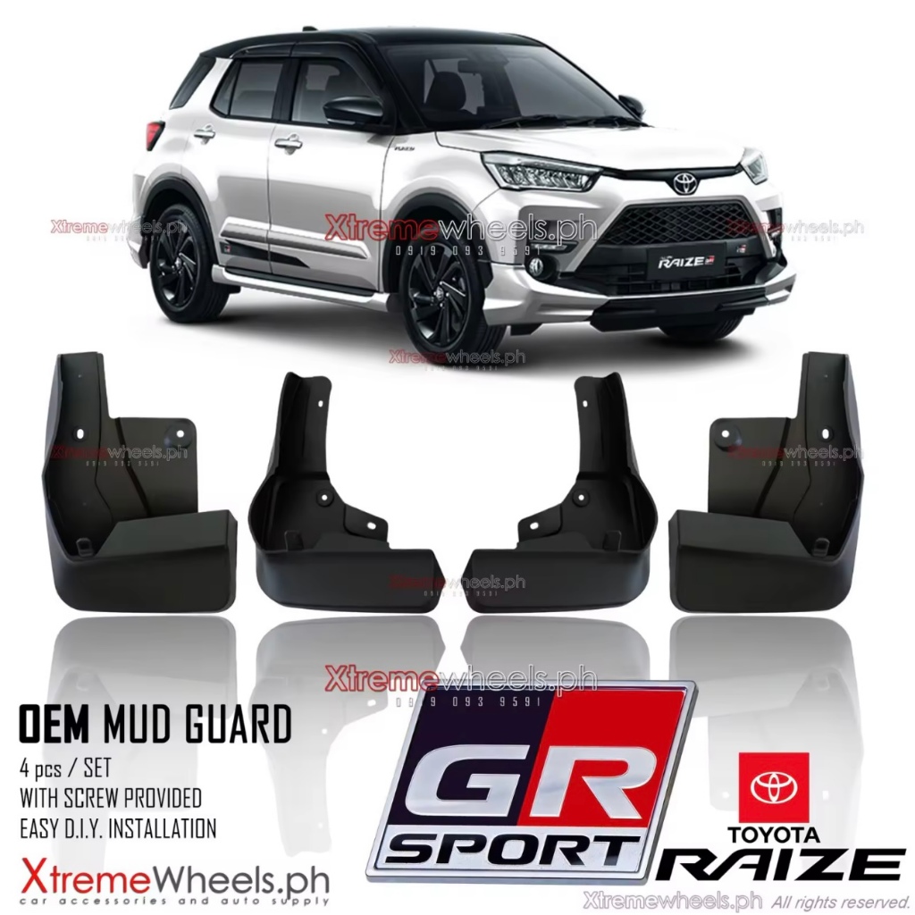 Toyota Raize G / GR / Turbo 2022-2025 with Screw Heavy Duty Mudguard ...