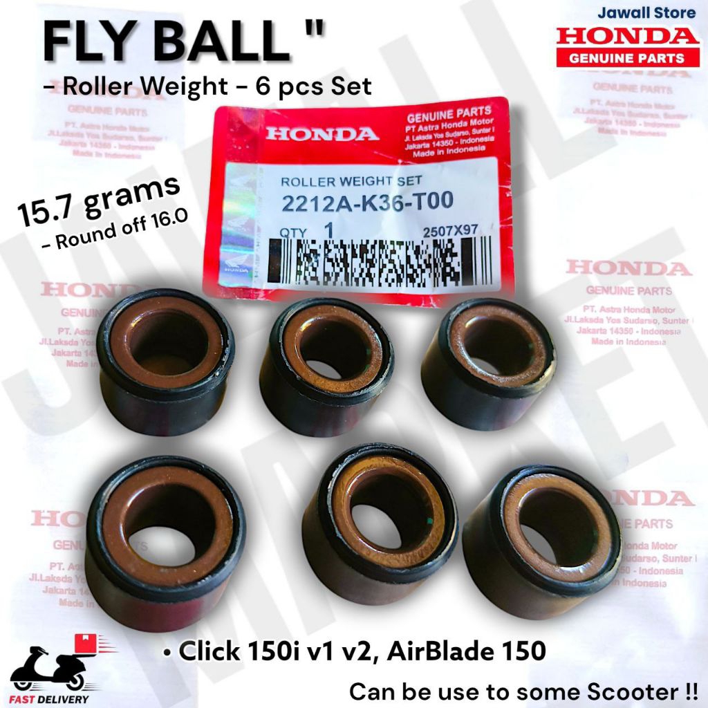 Honda Flyball Set (Roller Weight) – Compatible with Honda Click 150i ...