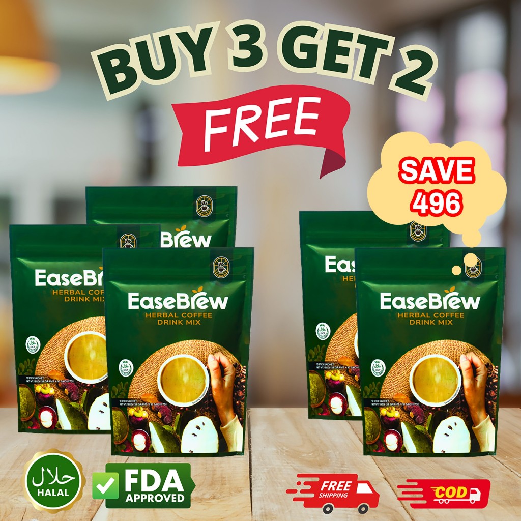 BUY 3 GET 2 FREE Easebrew Herbal Coffee Drink mix 100% Organic ( The ...