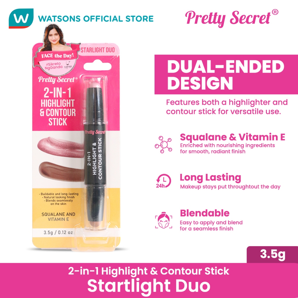 PRETTY SECRET Starlight Duo Contour & Highlighter Stick 3.5g | Shopee ...