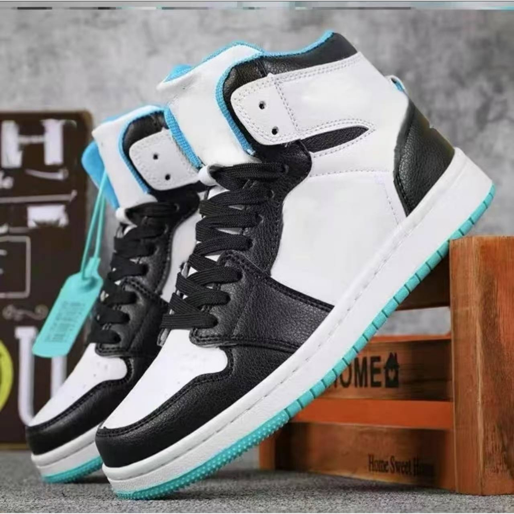High cut Fashion Sport Unisex basketball shoes Lace up rubber sole ...