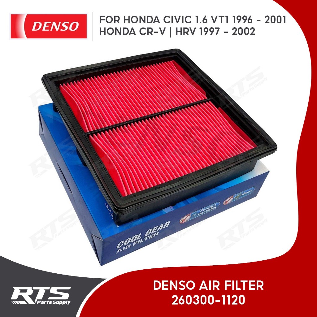 Denso Air Filter Honda Civic 1.6 VTI 1996 - 2001 / CRV HRV 1997 - 2002 ...