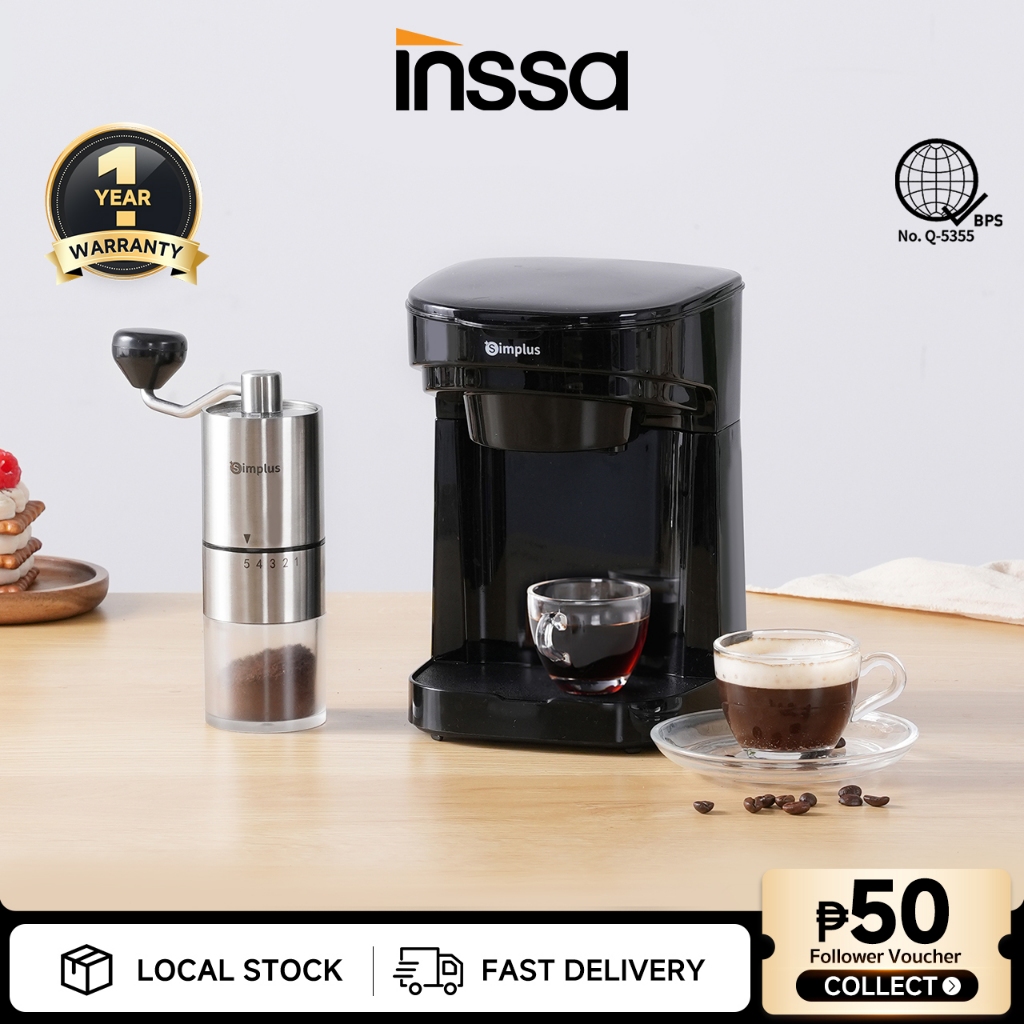 Simplus Coffee Maker Drip Filter Coffee Machine Dual Cups Compact Body ...