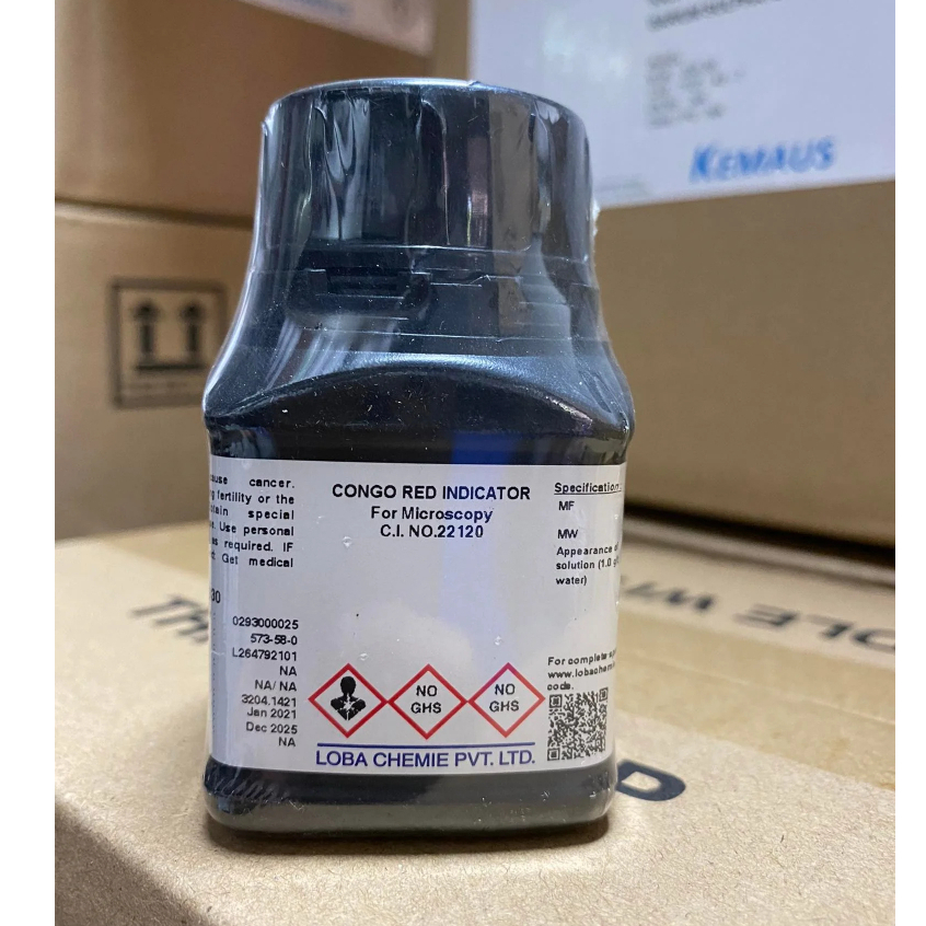 Congo Red 25g AR for Microscopy, Laboratory Grade, LOBA CHEMIE | Shopee ...