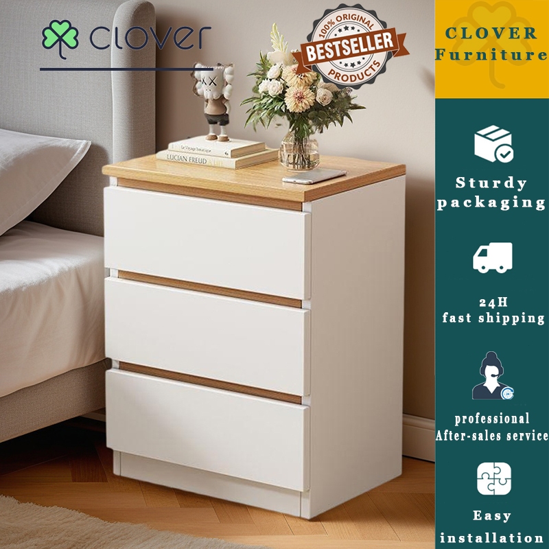 Bedside Table with Drawers Modern End Side Table Bed Cabinet for ...