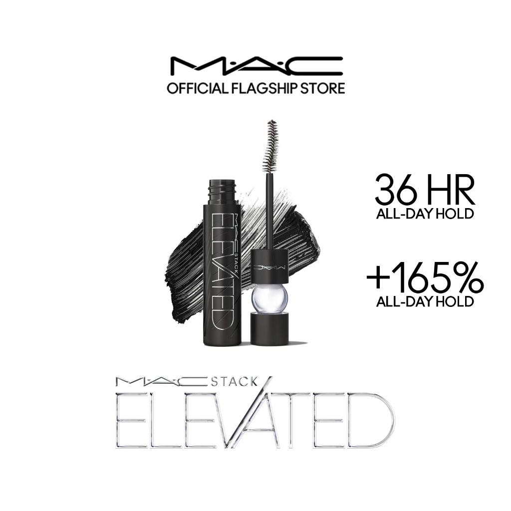 MAC MACStack Elevated Mascara / 36HR Lash Lift Curl, Buildable Volume ...