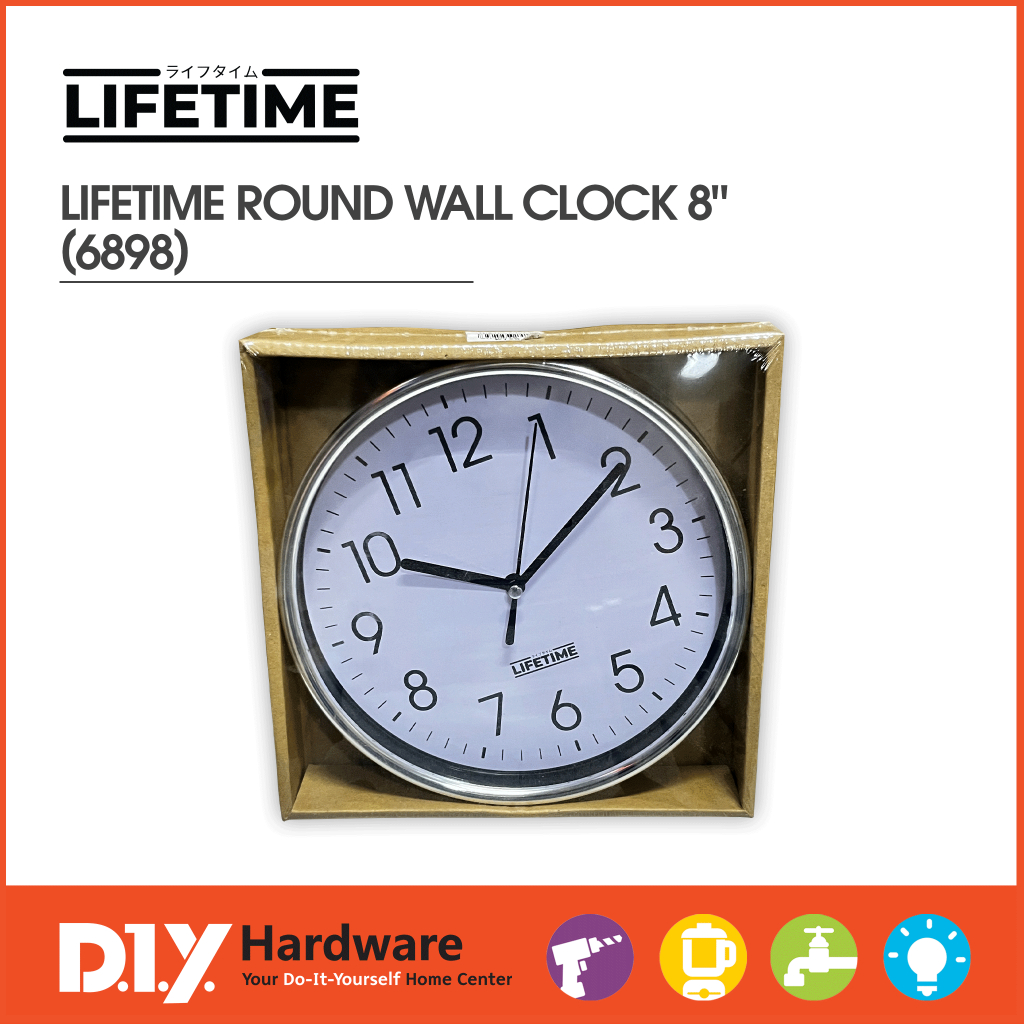 LIFETIME Round Wall Clock 8" 6898 | Shopee Philippines