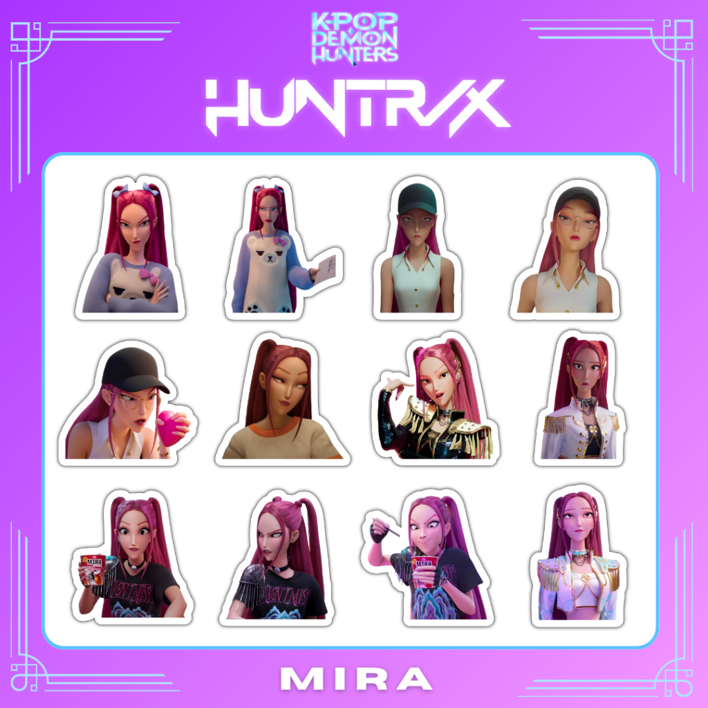 HUNTR/X Mira Sticker Set (12pcs) - KPOP DEMON HUNTERS | Shopee Philippines