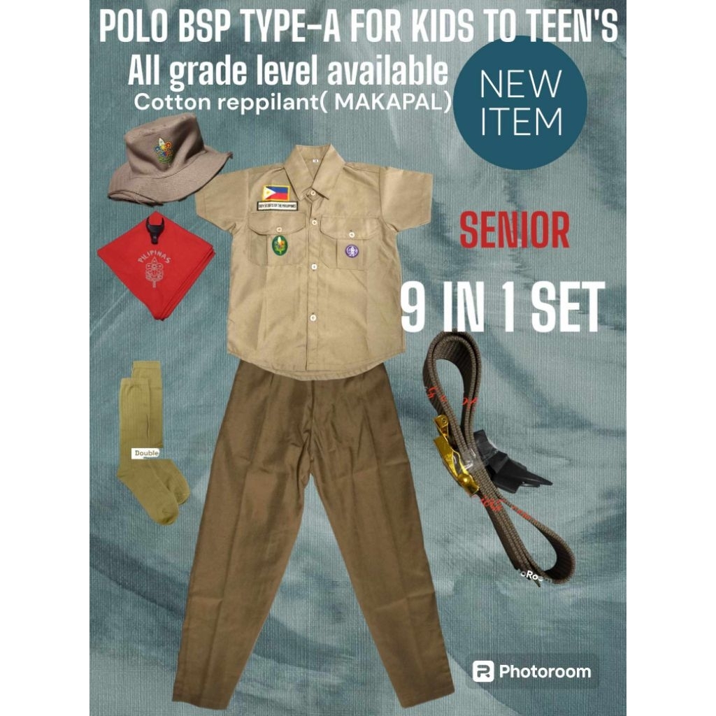 7in1 POLO BSP SET/PANTS COWBOY HAT SCOUT FOR KIDS BOY school uniform ...