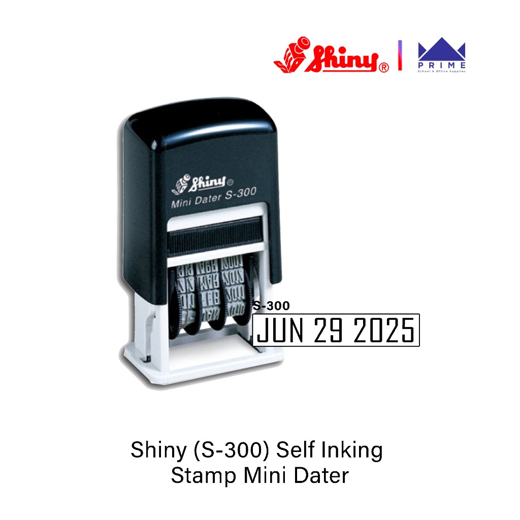 Prime Shiny S-300 Mini Self-Inking Dater Stamp | Shopee Philippines
