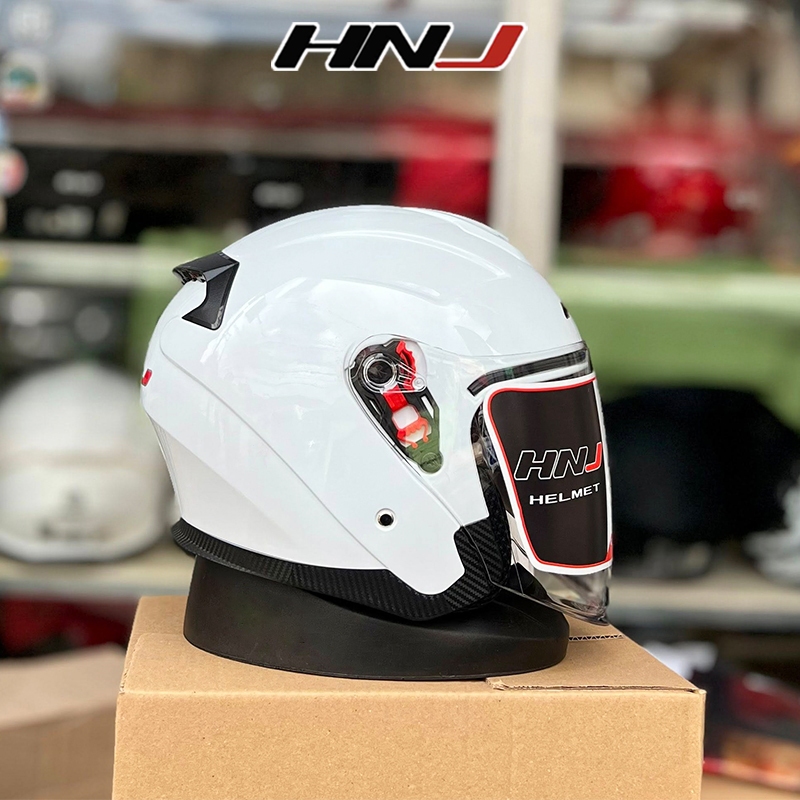 HNJ A4-006 Half Face Helmet For Motorcycle Dual Visor Men And Women With ICC Sticker | Shopee ...