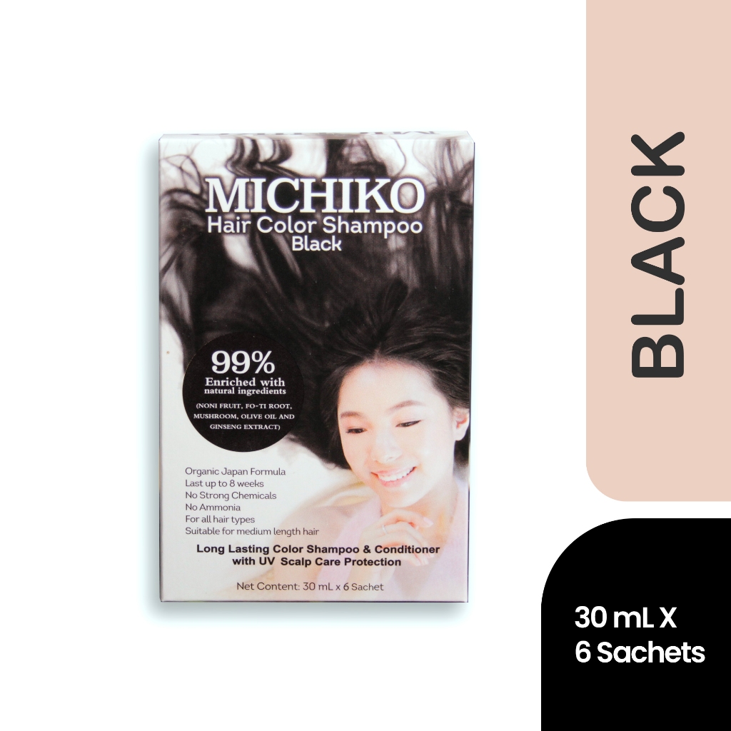 Michiko Hair Color Shampoo 1 Box (10 Sachets) | Shopee Philippines