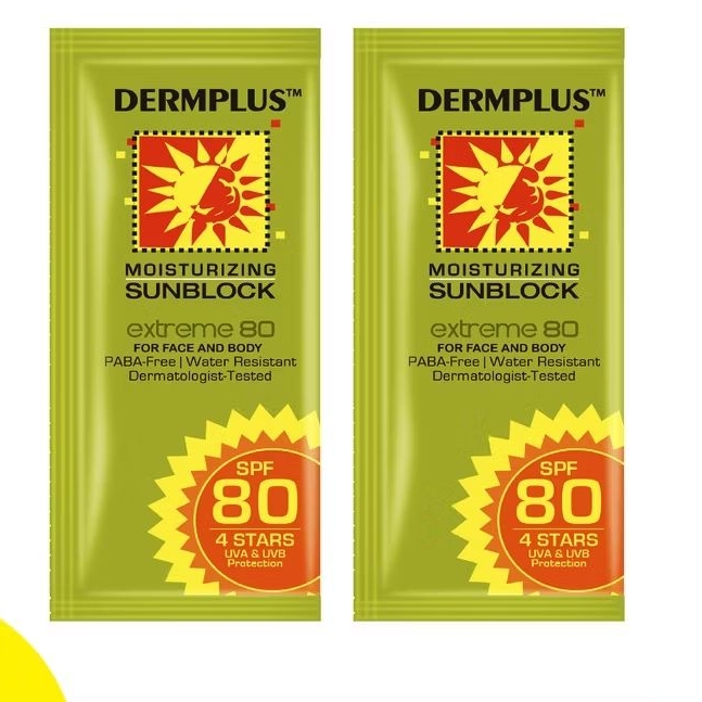 Dermplus Moisturizing Sunscreen Extreme 80 SPF 50+++ Sachet 15ml by ...