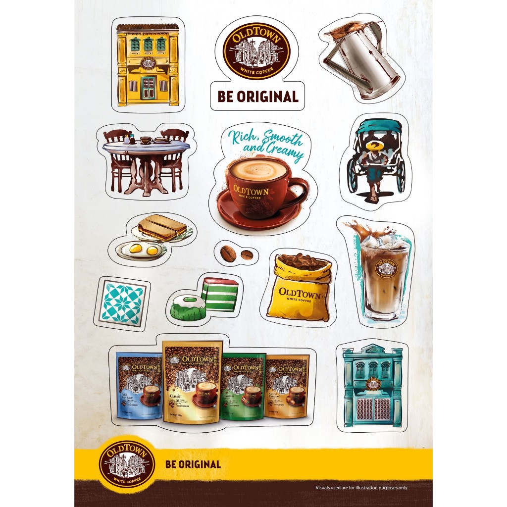 Oldtown Sticker Pack - GWP | Shopee Philippines