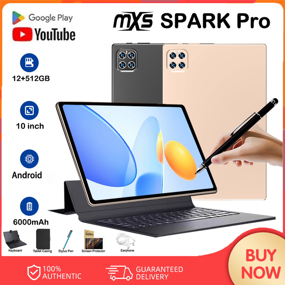 2025 Spark pro Tablet 10.1 inch 12GB+512GB Gaming Tablet for Kids ...
