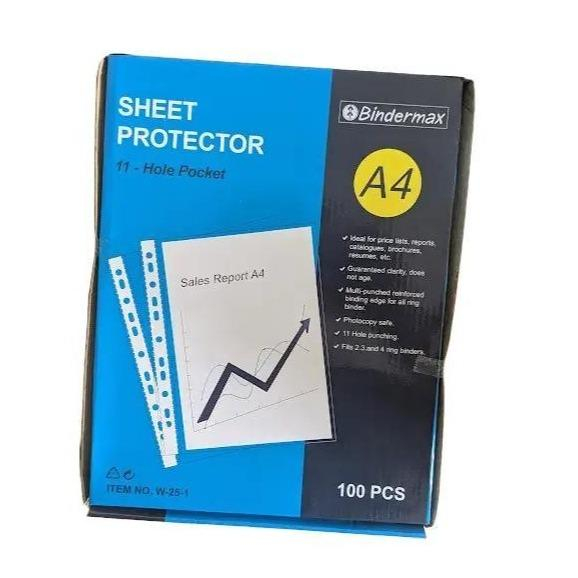 Bindermax Clearsheet Protector 100 Sheets (A4/Long) | Shopee Philippines