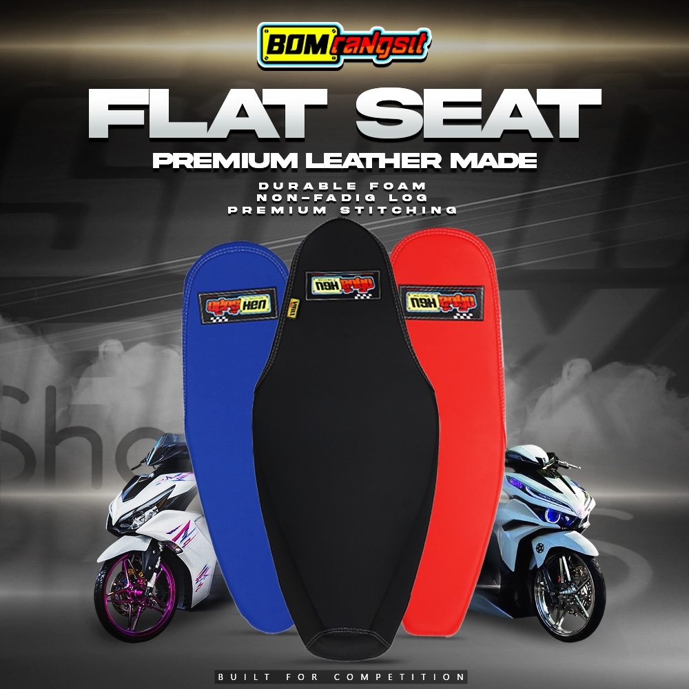Bom Rangsit Premium Leather Flat Seat Cover Durable Foam Padding Non ...