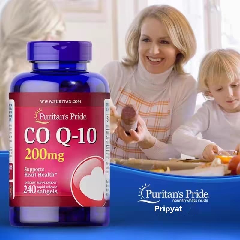 Puritan's Pride Q-Sorb CoQ10 Coenzyme Q10 200mg, 240 softgels Supports ...