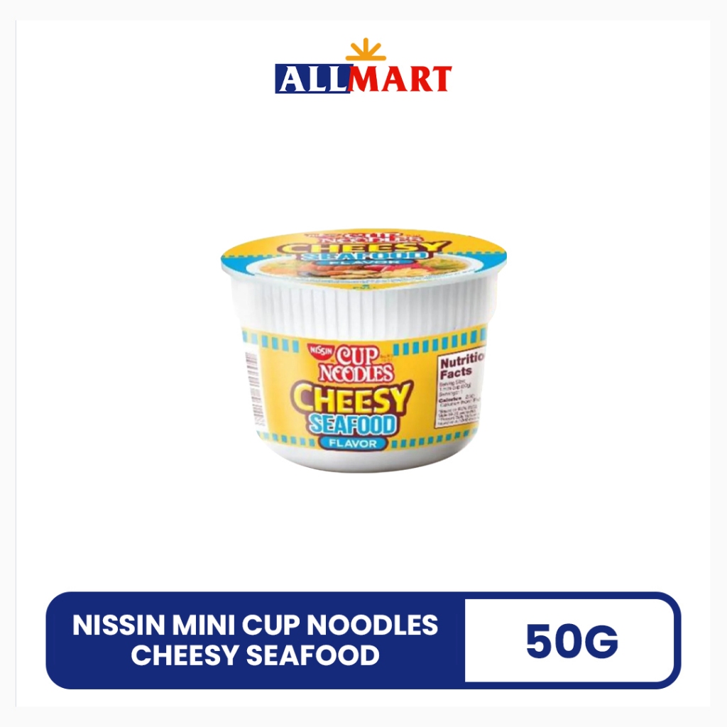 Nissin Mini Cup Noodles Cheesy Seafood 50g - AllMart Shop | Shopee ...