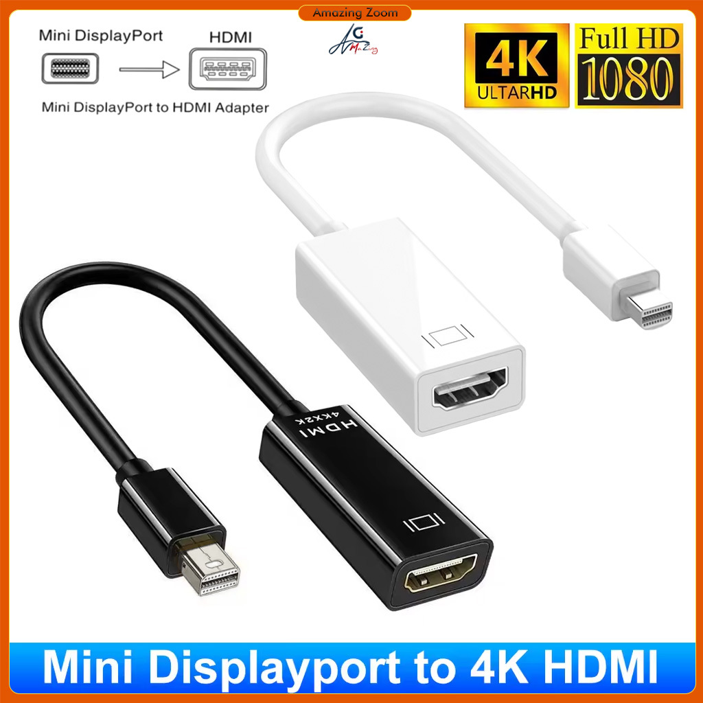 Thunderbolt Mini DisplayPort DP to HDMI Cable 1080P TV Projector ...