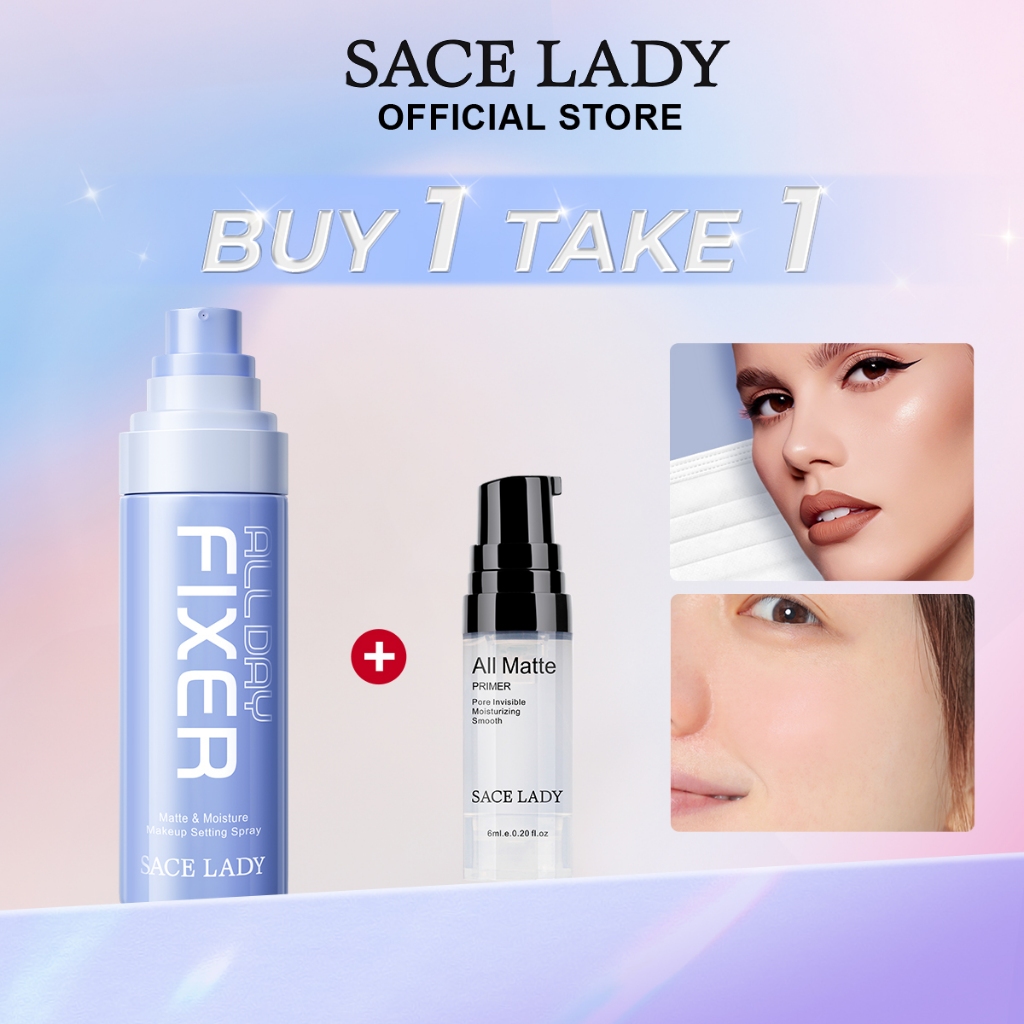 SACE LADY Long Lasting Face Makeup Set Matte Moisture Setting Spray ...