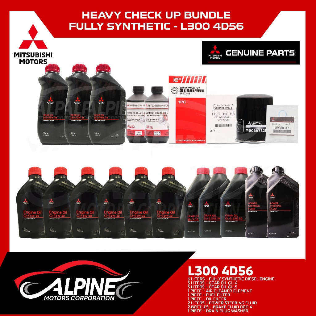 Mitsubishi Genuine Parts: BUNDLE FULLY SYNTHETIC L300 4D56 HEAVY CHECK ...
